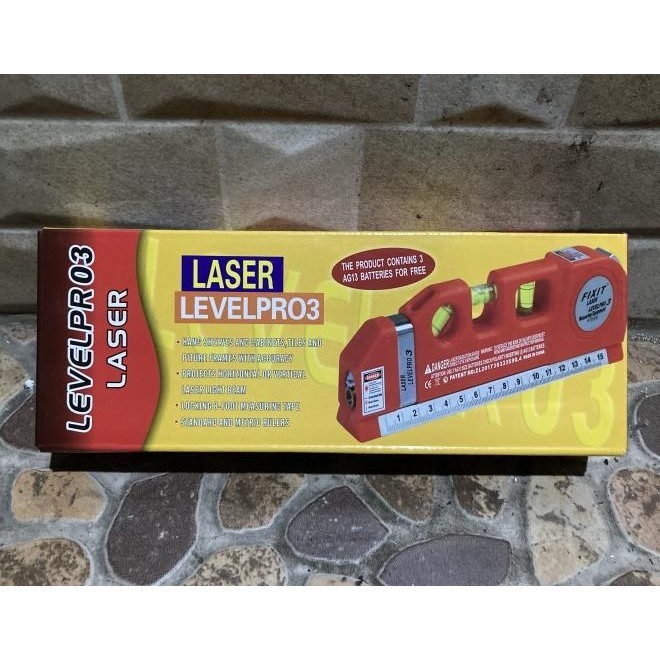 Jual Penggaris Waterpass Meteran 3M Dgn Laser Fixit (Tekiro,Stanley ...