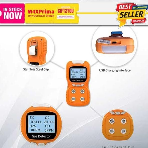 Jual Multi Gas Detector Co H2S O2 Lel Tester Analyzer For Industry ...