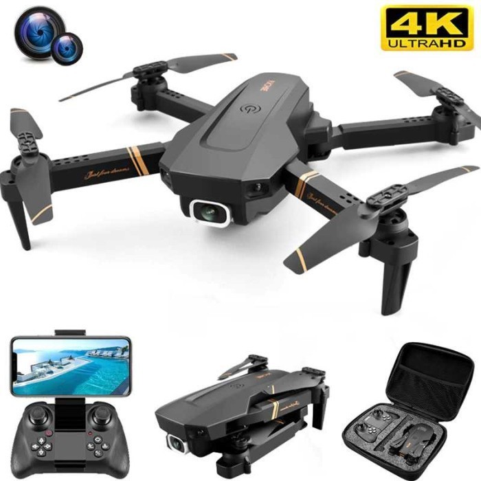 Jual Richie Quadcopter Drone Rc Wifi Dual Camera 4K - 4D-V4 | Shopee ...