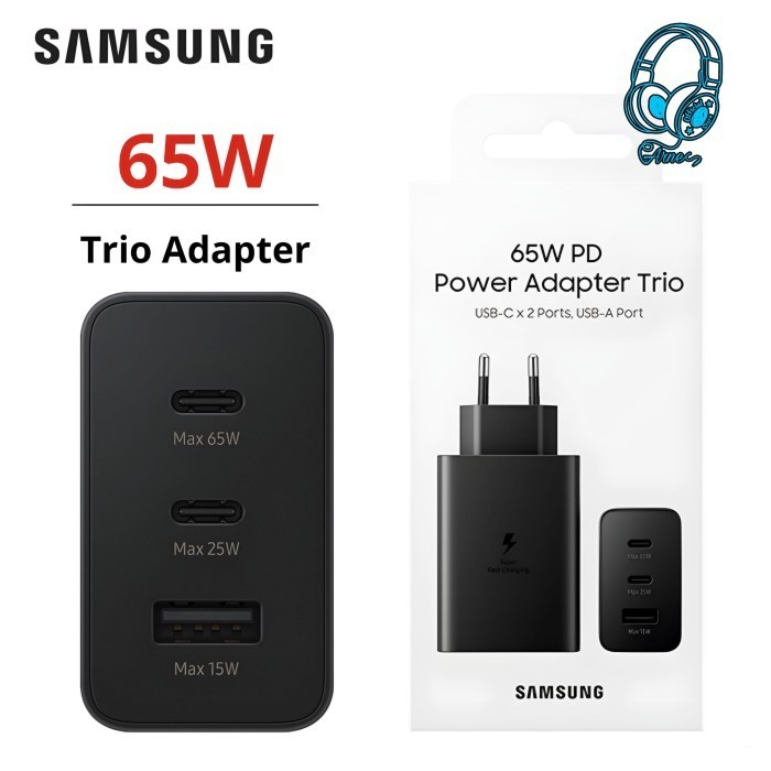 Jual Charger batok Samsung original max 65W PD power adaptor triple ...