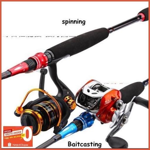 Jual Cod Joran Ul Ultralight 1.65M 1.8M 2.1Mwarna Hitam Merah Carbon Fiber Spinning Dan ...