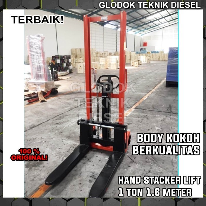 Jual HAND STACKER LIFT MANUAL 2 TON X 1.6 METER ALAT ANGKAT BARANG ...