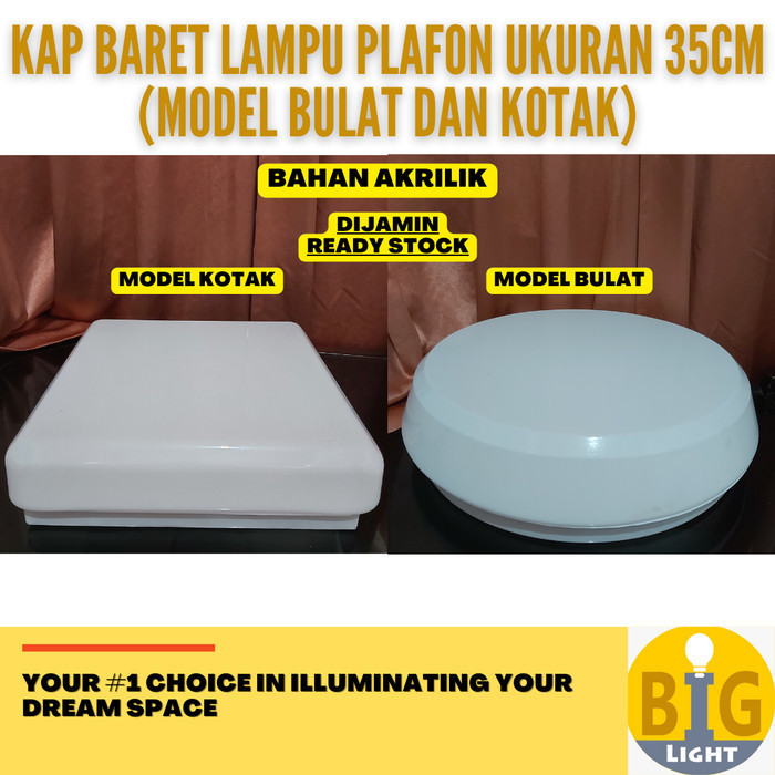 Jual KAP LAMPU BARET PLAFON FITTING E27 UKURAN 35 CM | Shopee Indonesia
