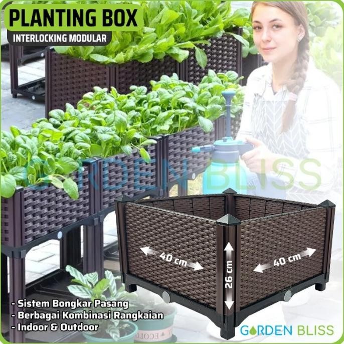 Jual Garden Bliss Planting Box / Raised Bed, Interlocking Modular ...