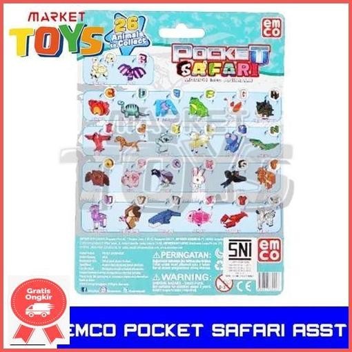 Jual Baru Emco Pocket Safari Asst Mainan Anak Robot Hewan Huruf ...