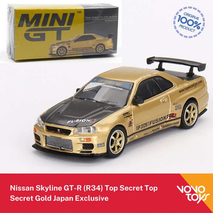 Jual MiniGT 676 Nissan Skyline GT-R (R34) Top Secret Top Secret Gold ...