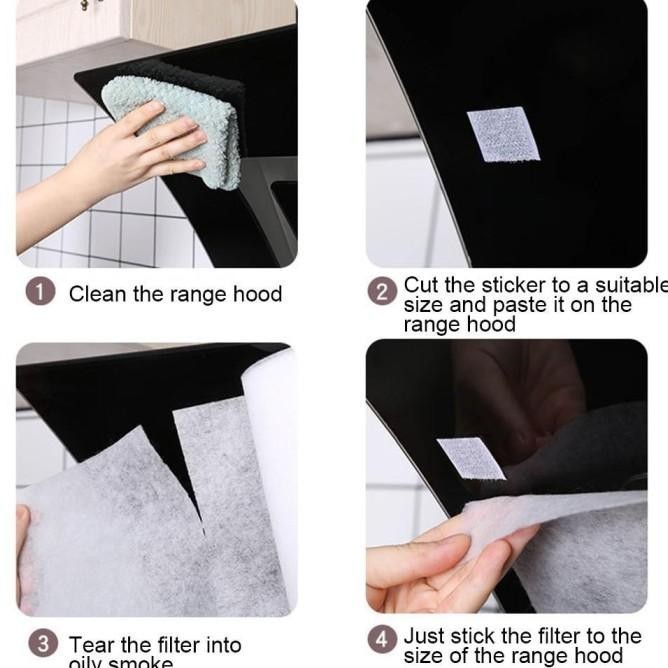 Jual 5 Meter X 46 Cm Filter Carbon Asap Range Hood Paper Cooker Hood ...