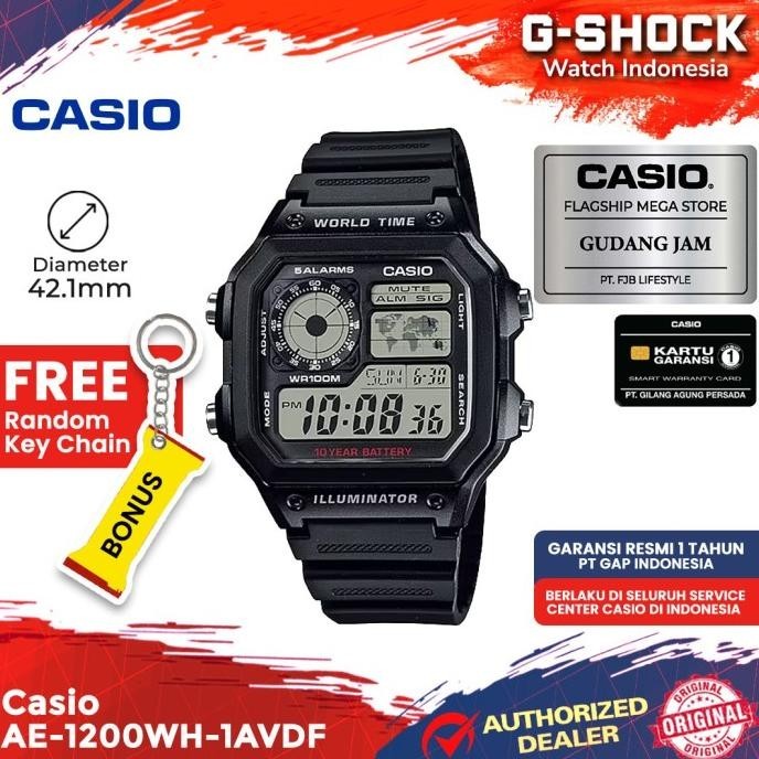 Jual Casio General AE-1200WH-1AVDF AE-1200WH AE-1200 AE1200WH AE 1200WH | Shopee Indonesia