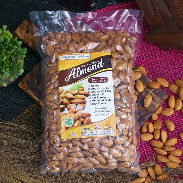 Jual Kacang Almond Panggang Kupas - Almon Roasted Original Premium ...
