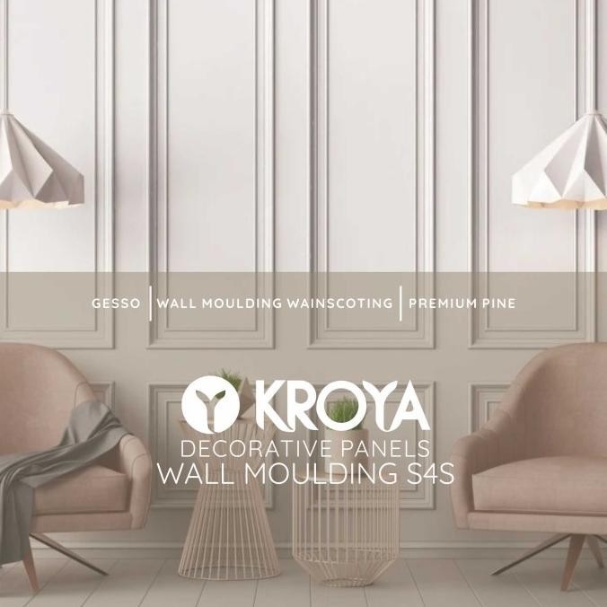 Jual Kroya S4S List Kayu Wall Moulding Wainscoting Lis Dinding Panjang ...