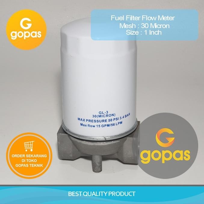 Jual Fuel Filter Flow Meter 30 Micron 1 Inch/ Strainer Flow Meter ...