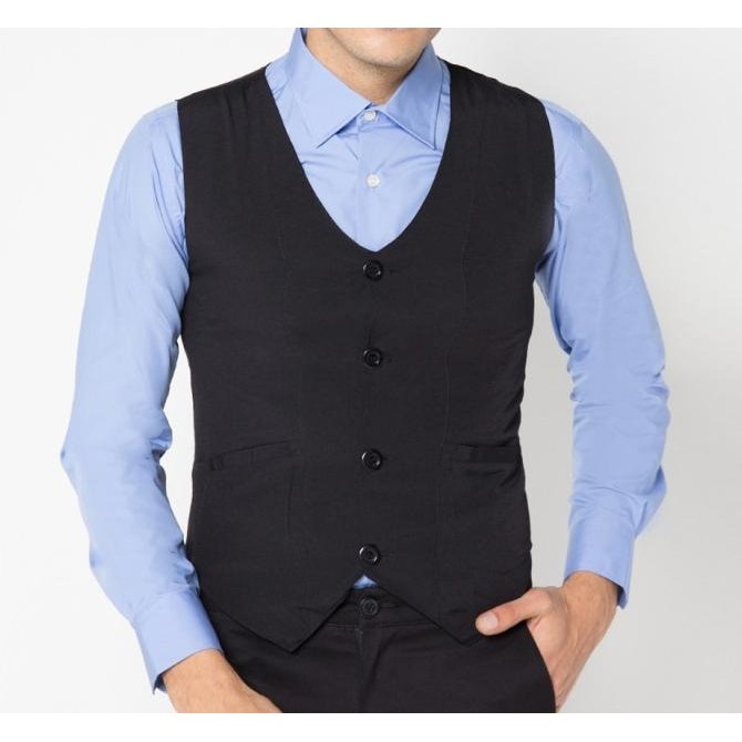Jual Vest hitam - Rompi Jas hitam polos - Vest blazer | Shopee Indonesia
