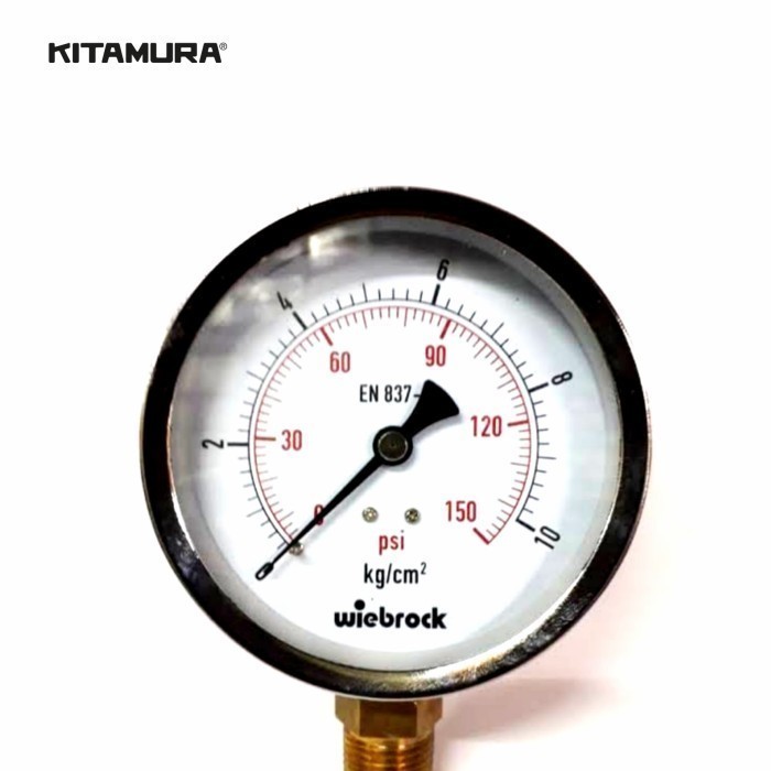 Jual Pressure Gauge Wiebrock 2.5" 6 Bar Manometer Boiler Setrika 6 Kg ...