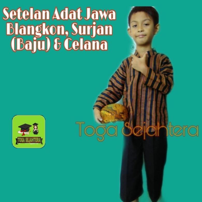 Jual Baju Surjan Lurik Anak / Baju Adat Jawa Anak | Shopee Indonesia