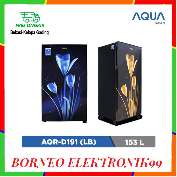 Jual KULKAS AQUA AQR-D191(LB) LILY BLUE 153 LITER | Shopee Indonesia