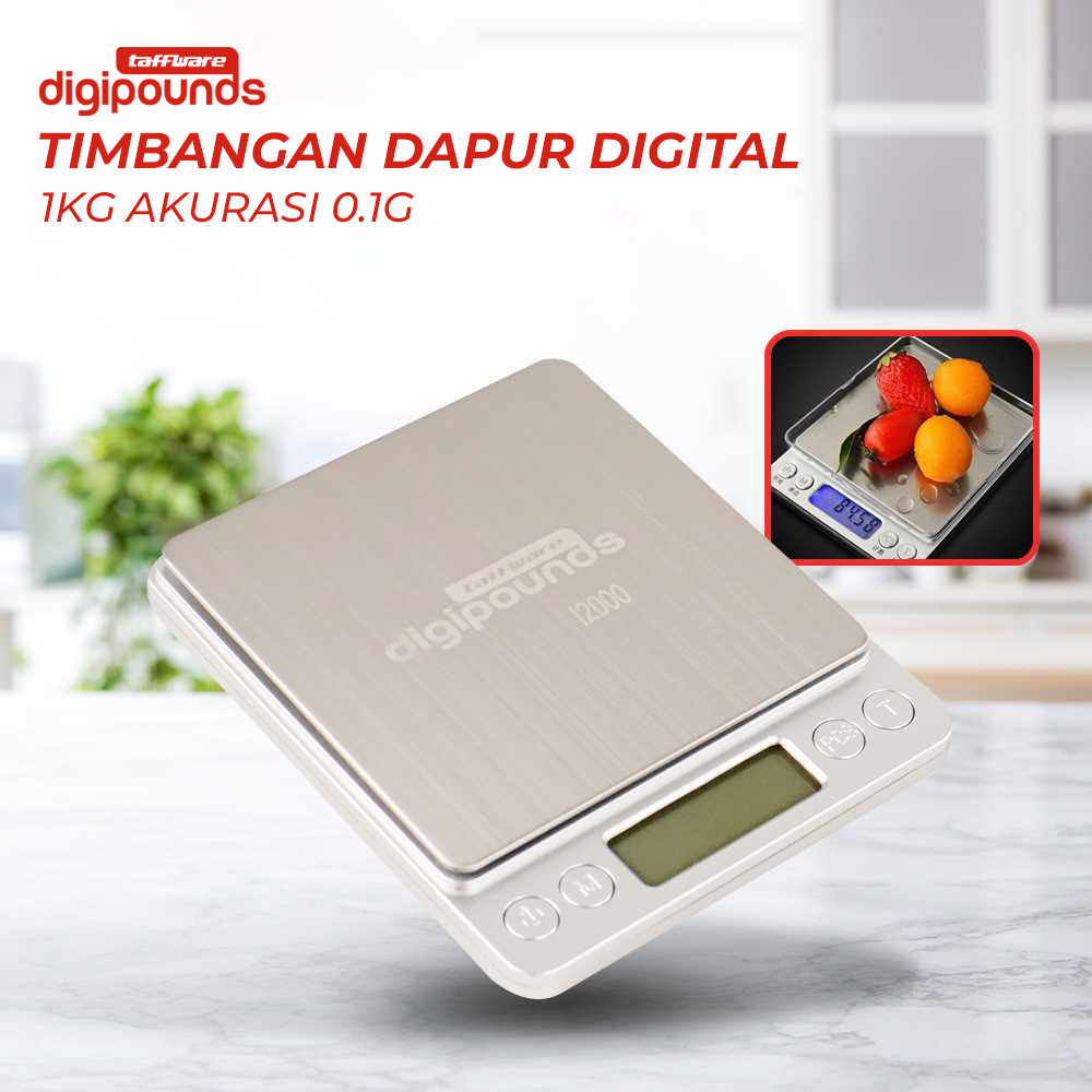 Jual Taffware Digipounds Timbangan Dapur Mini Digital Scale 1kg 0.1g - i2000 | Shopee Indonesia
