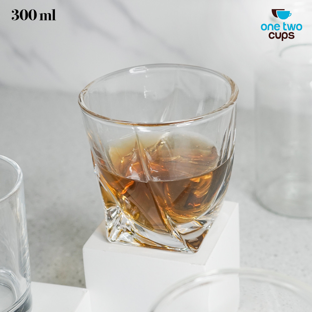 Jual One Two Cups Gelas Whisky Crystal Old-Fashioned Rock Glass 300ml - GW-300 | Shopee Indonesia