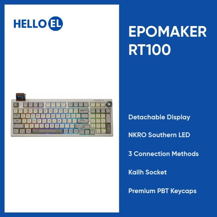 Jual Ready EPOMAKER RT100 97Keys Gasket Wireless Mechanical Gaming ...