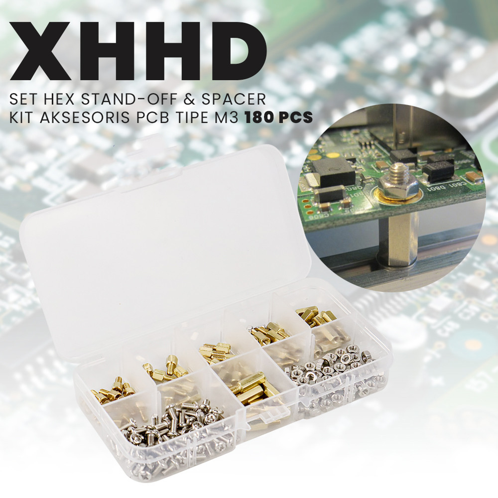 Jual XHHD Set Hex Stand-Off and Spacer Kit Aksesoris PCB Tipe M3 180 ...