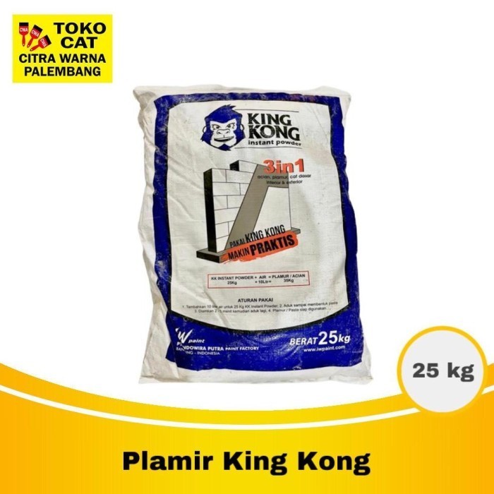 Jual Plamir Tembok King Kong Instant Powder 3in1 25 kg | Shopee Indonesia