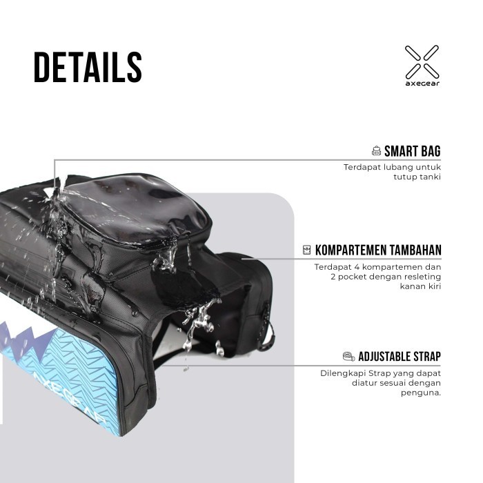 Jual Tas Tanki Motor Cross Trail Enduro Offroad Adventure - Biru ...