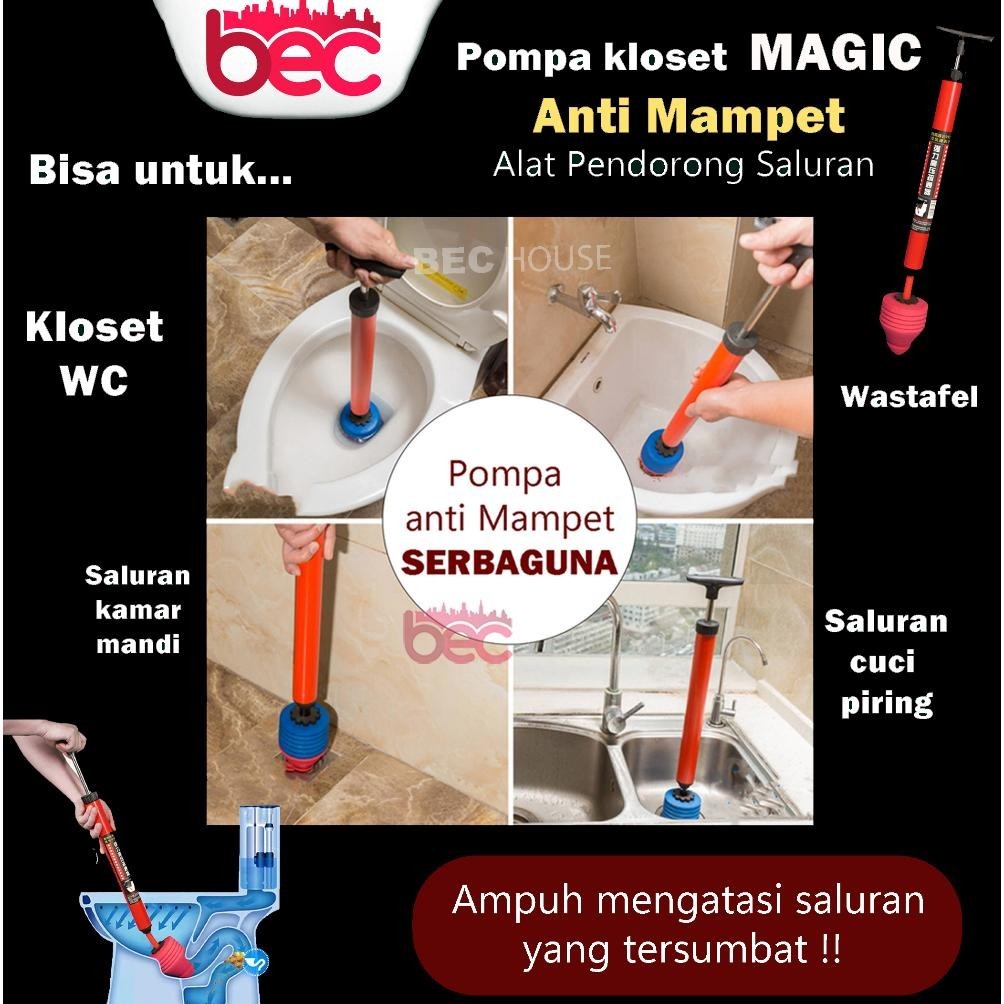 Jual [BEC] Plunger Pompa WC Penyedot Pompa WC Mampet Drain Buster Air ...