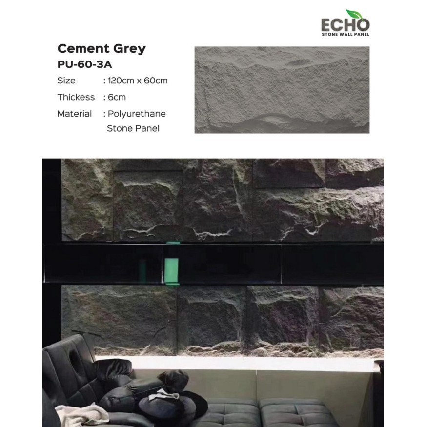 Jual Ready Panel Dinding Motif Batu Alam / Echo PU Stone / Rock Wall ...