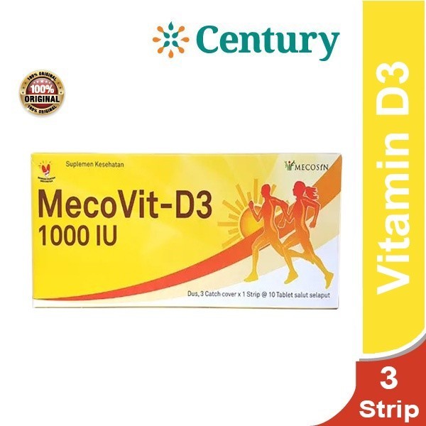 Jual MecoVit D3 1000iu Isi 30 Tab / Vitamin d3 / Suplement | Shopee ...