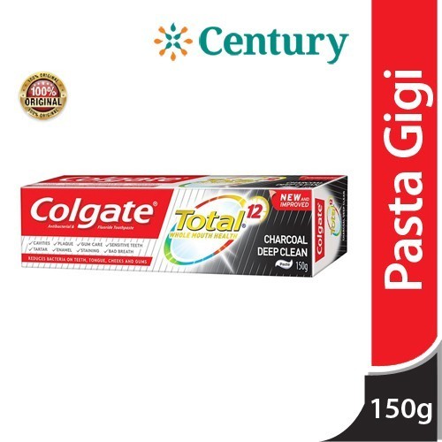 Jual Colgate Total Charcoal Deep Clean Toothpaste 150gr | Shopee Indonesia