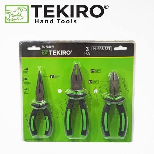 Jual Tekiro Tang set 3 pcs/Tang kombinasi- tang lancip- tang potong | Shopee Indonesia