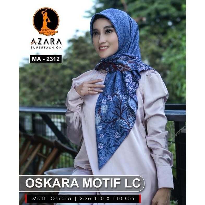 Jual TERMURAH 10 Hijab Segi Empat Voal Oskara Motif Kode Baru 2024 LC ...