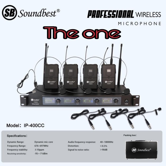 Jual MIC WIRELESS SOUNDBEST IP 400CC IP400CC IP 400 CC IP400 CC 4 CLIP ...