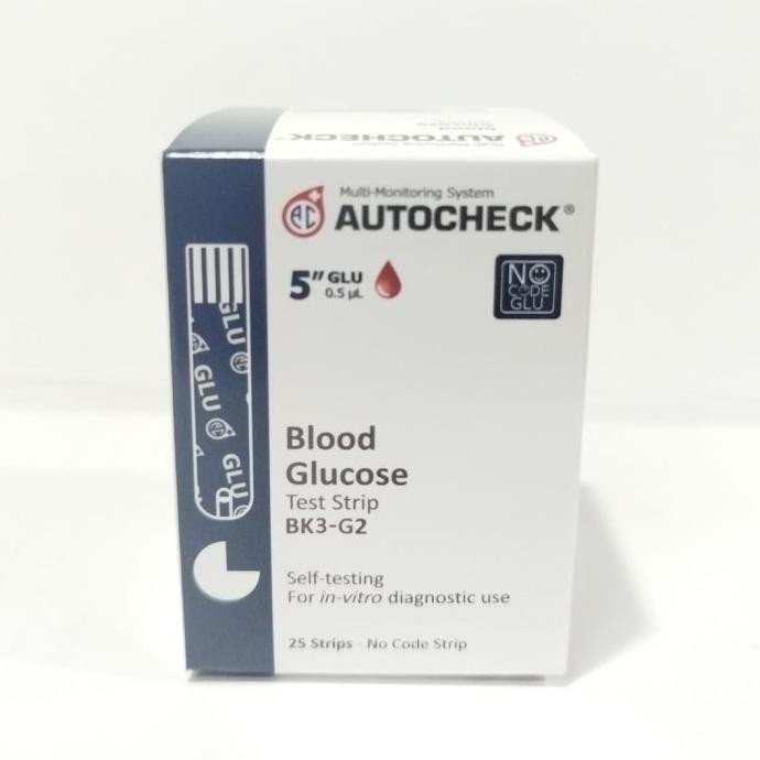 Jual Autocheck Gula Darah 25 Strip Autocheck Auto Check Blood Glucose ...