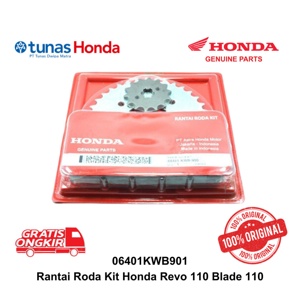 Jual Rantai Roda Kit (Drive Chain Kit) Honda Revo 110 Blade 110 06401KWB901 | Shopee Indonesia