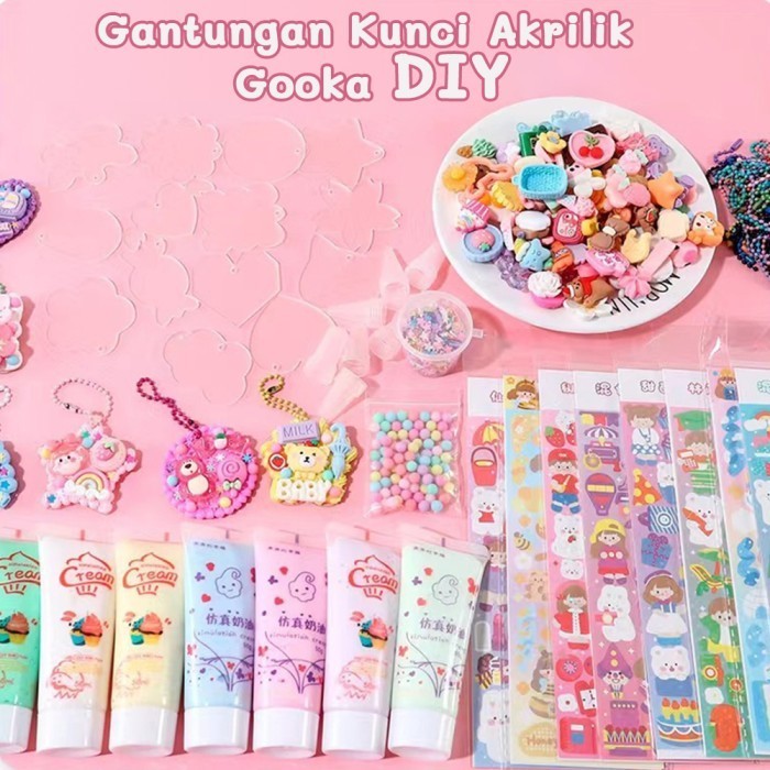 Jual Ais [Plus]856Pcs Guka Set Diy Keychain Set Diy Gooka Set Anak Alat ...