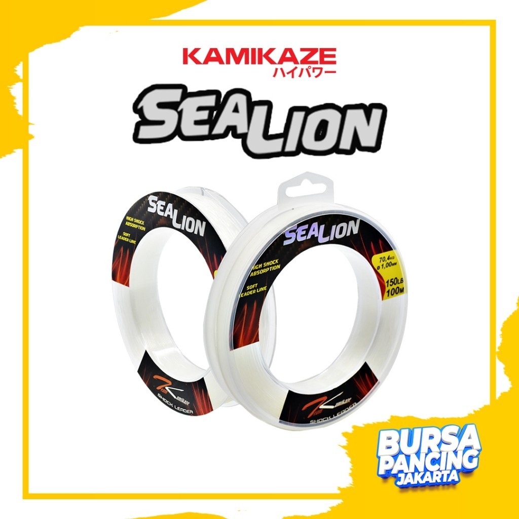 Jual KAMIKAZE Senar Pancing SEA LION 100M CLEAR Tali Pancing LEADER ...