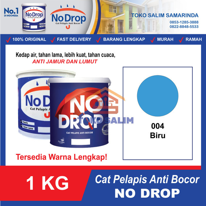 Jual ,,,,,,,] No Drop Cat Pelapis Anti Bocor Waterproof 1KG - 004 Biru ...