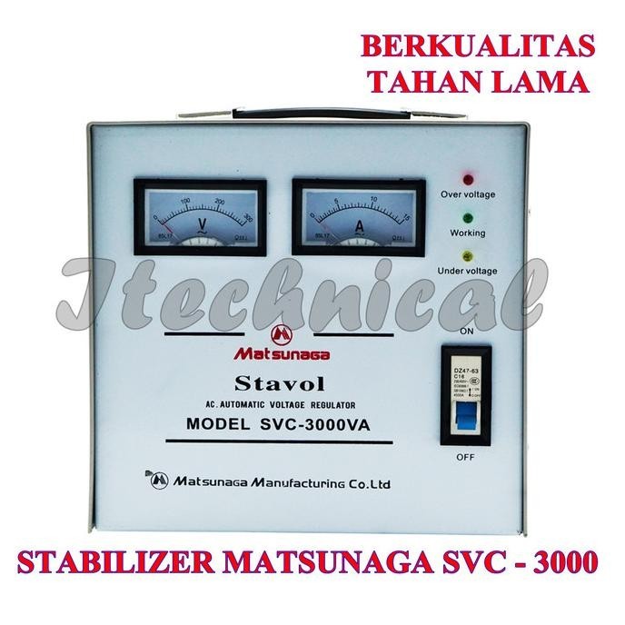 Jual Stavolt Svc 3000W Matsunaga / Stabilizer Svc 3000Va Mts / 3000 Watt Terbaru | Shopee Indonesia