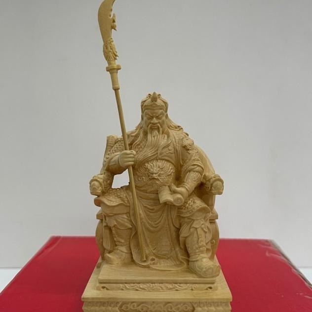 Jual Patung Dewa Kwan Kong / Kuan Kong Duduk Kursi Naga 4In Kayu ...