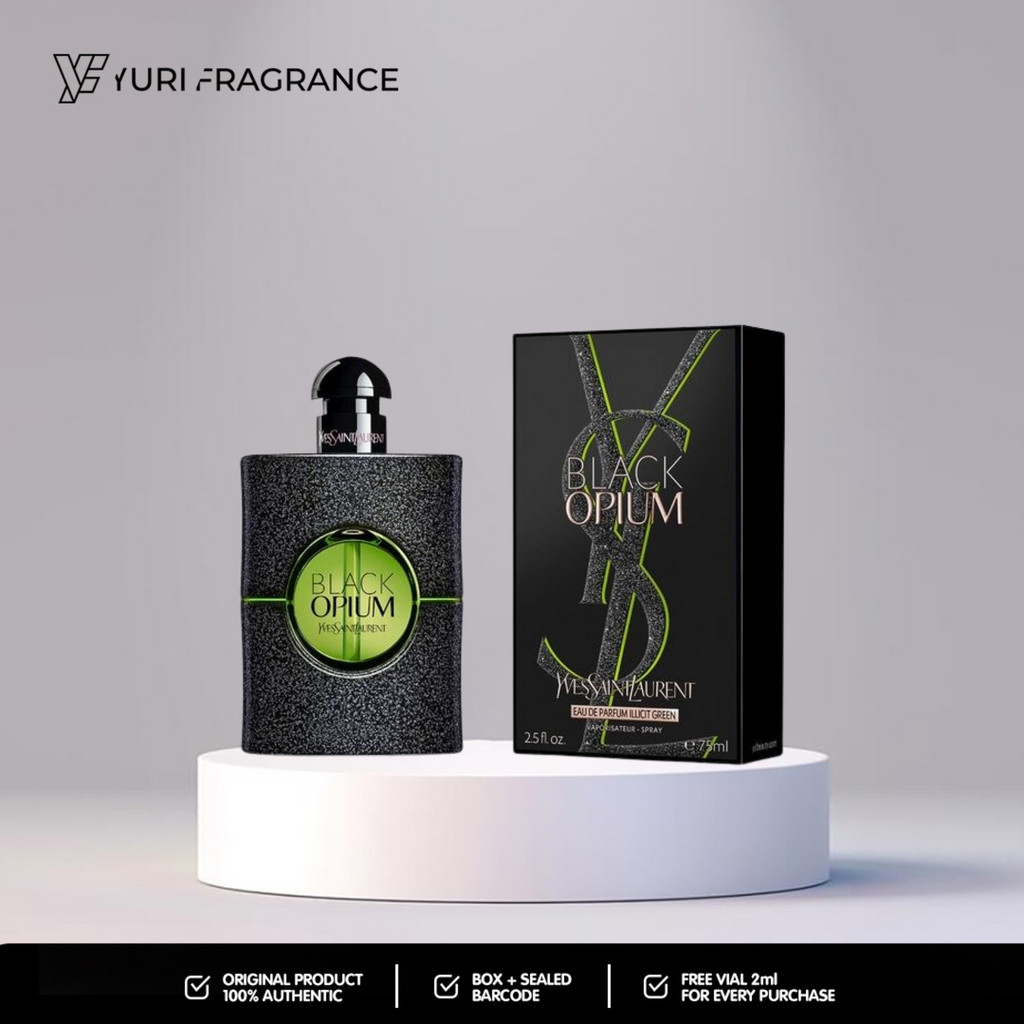 Jual YSL Black Opium ILLICIT Green EDP 75ml Original Box Segel Lengkap ...
