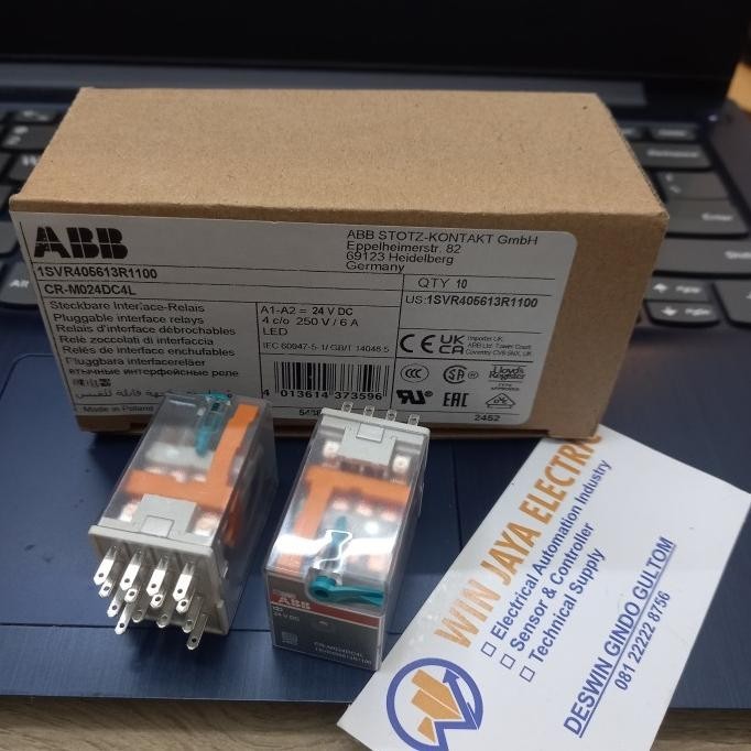 Jual ABB Relay CR-M024DC4L Coil 24Vdc Tersedia | Shopee Indonesia