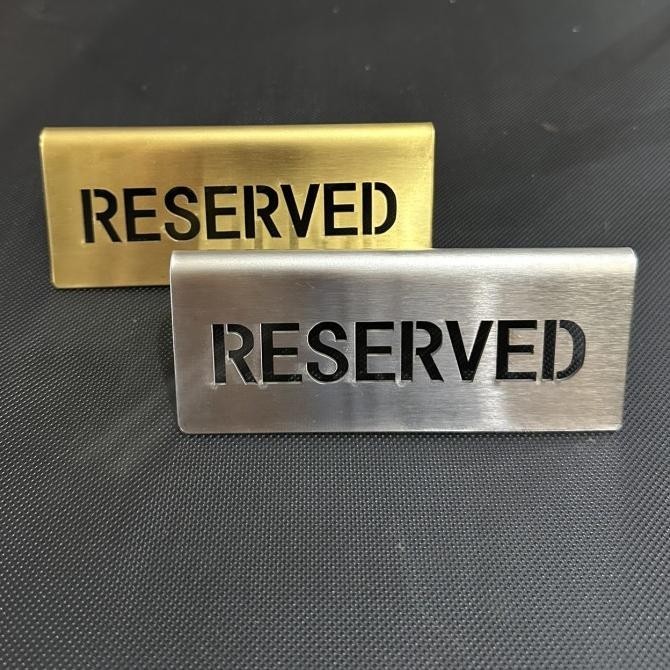 Jual Reserved sign plat reservasi stainless tanda papan reserve besi ...