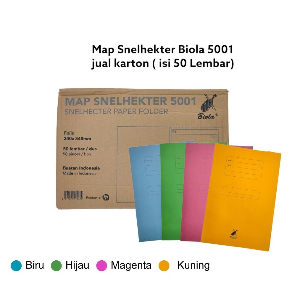 Jual masih promoo map snelhekter kertas biola 5001 ukuran folio f4 stof ...