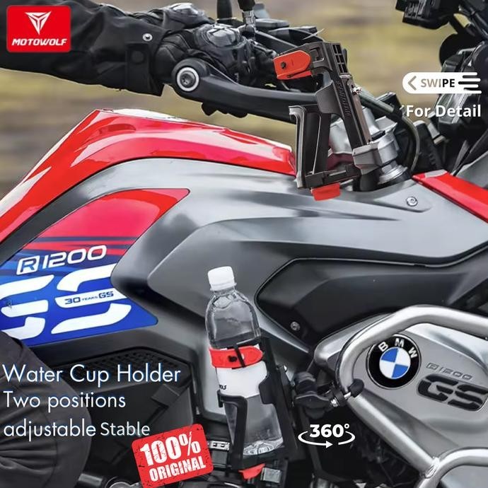 Jual Motowolf Tempat Botol Minum Motor Spion Stang Botol Holder ...