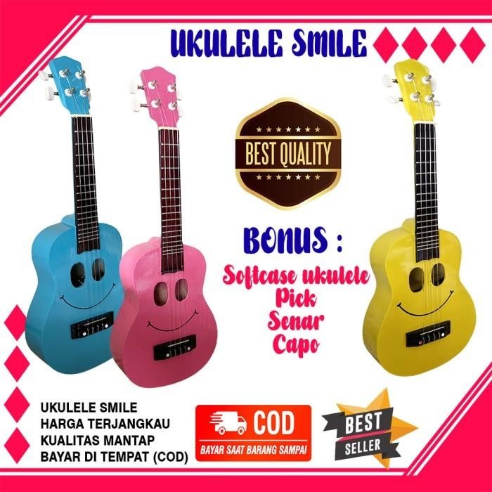 Jual Super Brand Day Ukulele Smile Bonus Tas+Pick GARANSI 100% RUSAK ...