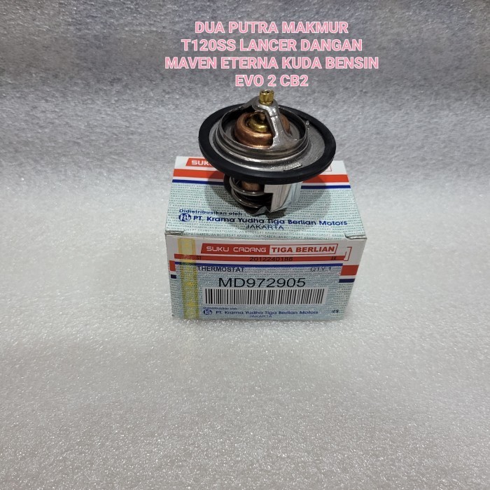 Jual THERMOSTAT T120SS ETERNA KUDA BENSIN 1.6CC LANCER EVO 3 MD972905 | Shopee Indonesia