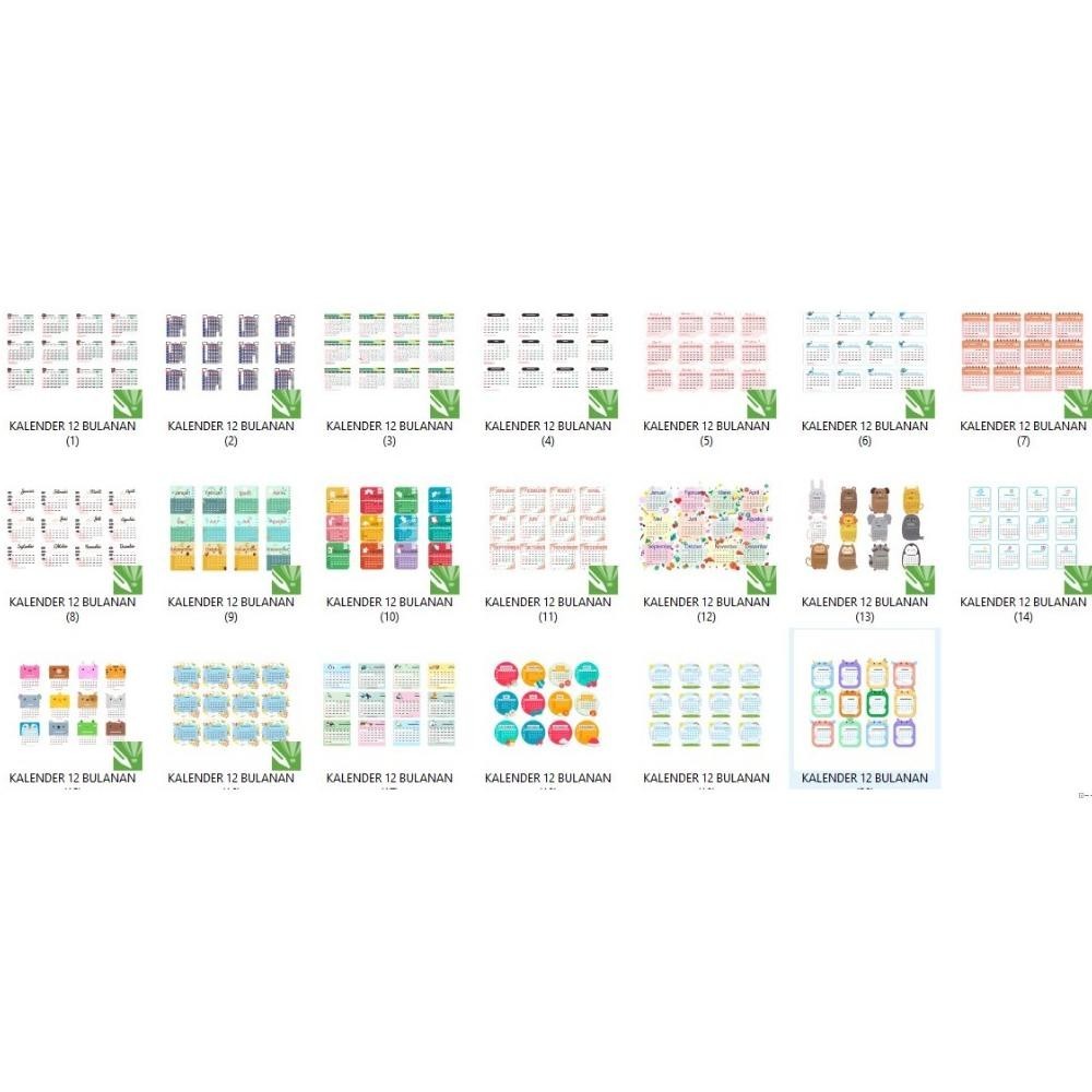Jual Paket 750 Template Kalender 2024 Koleksi Template Desain Grafis ...