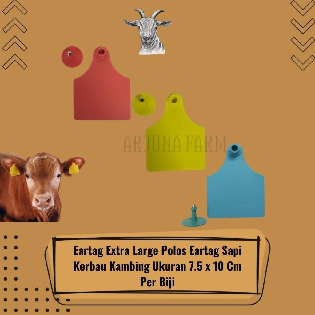 Jual Eartag Sapi Ukuran 7 x 10 cm Polos Penanda Sapi Kerbau Kambing ...