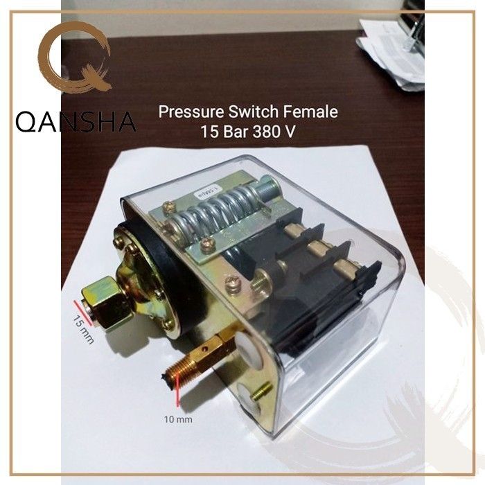 Jual New Pressure Switch Otomatis Kompresor Angin 16 Bar 380 V 3 Phase ...