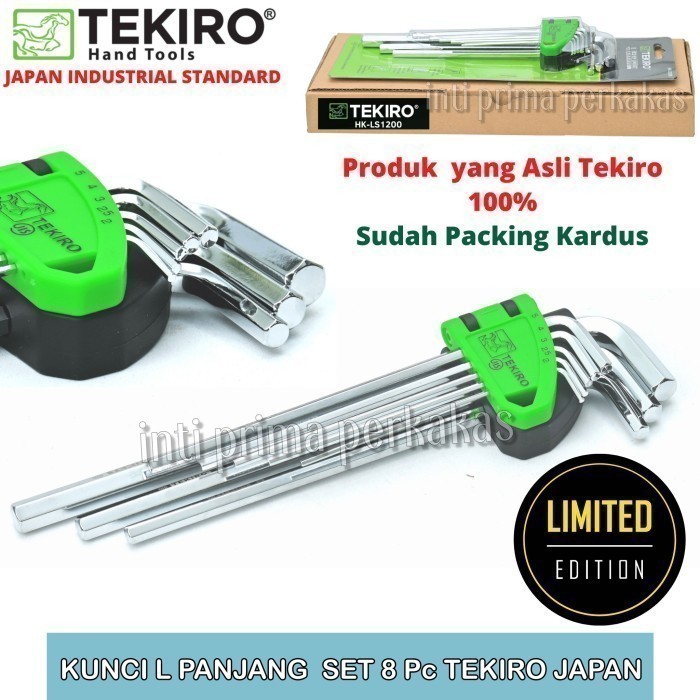 Jual Kunci L Set Panjang 8 Pcs Tekiro Hex Key Long Set 8 Pcs | Shopee ...